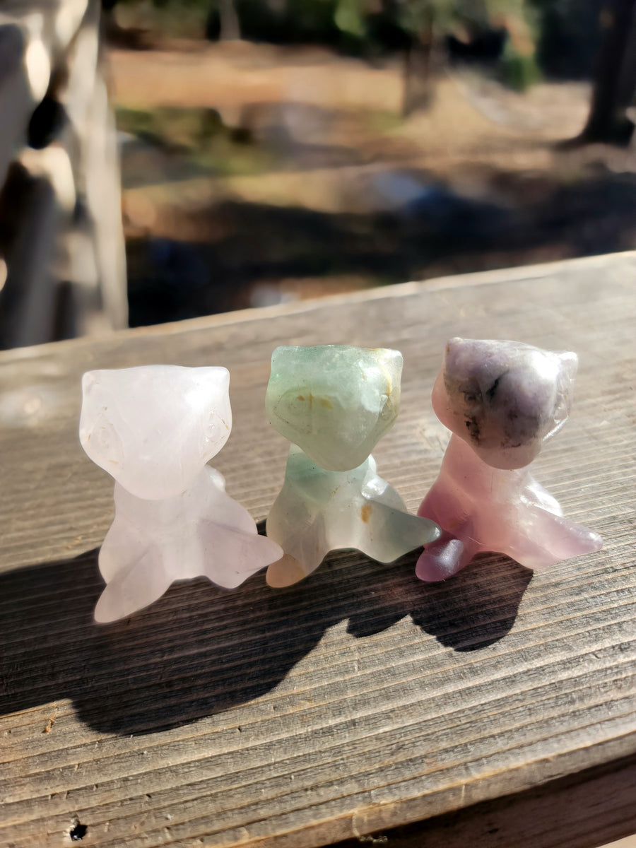 Mew Pokémon crystal carving – Enchantedforestboutique