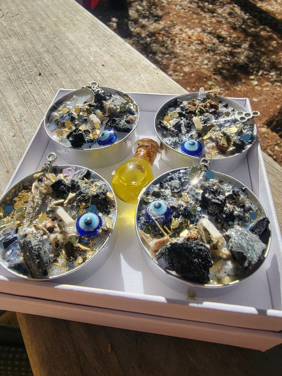 Evil eye protection spell candles – Enchantedforestboutique