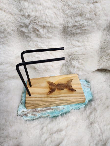 Triple moon Smudge bundle holder – Enchantedforestboutique