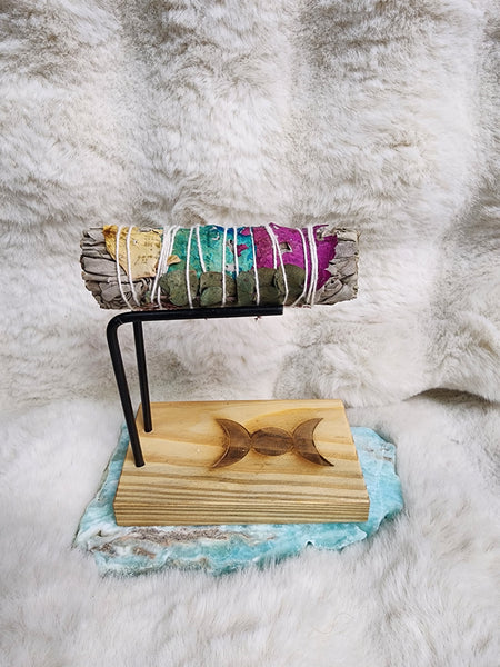 Triple moon Smudge bundle holder – Enchantedforestboutique